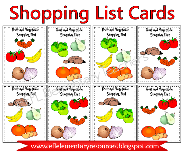 EFL Elementary Teachers: Fruit and Vegetable Theme