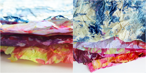 iLoveToCreate Blog: DIY Tie Dyed Tissue Paper