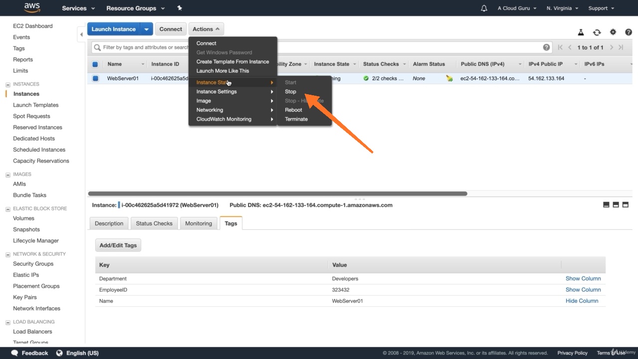 SAP BASIS MADE EASY: How to stop EC2 instance in AWS