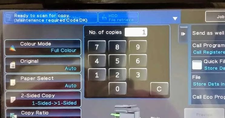 Sharp mx-m356n Maintenance Required Code DK reset | CORONA TECHNICAL