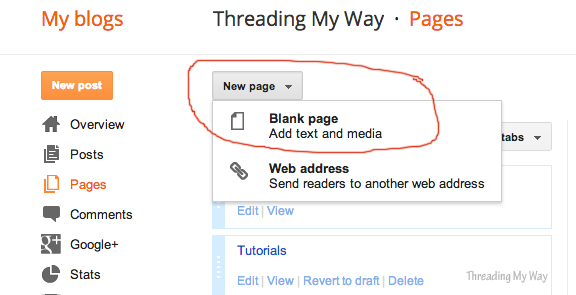 Threading My Way: How to Create a Tutorials Page...