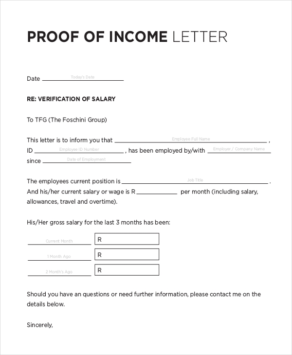 Self Employment Letter Template ~ Resume Letter