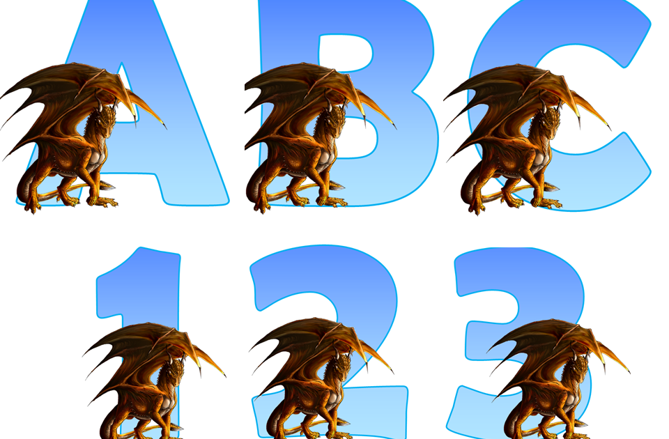 Kits imprimibles gratis : Abecedario dragón