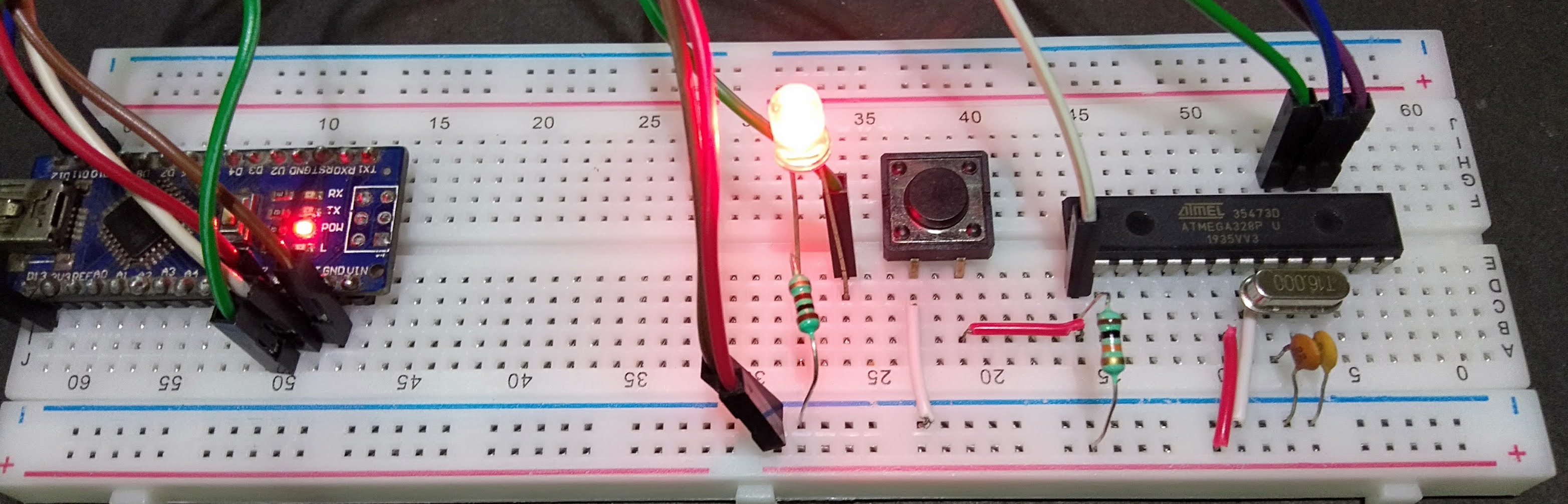 Program ATMEAGA328 Microcontroller IC using Arduino Board