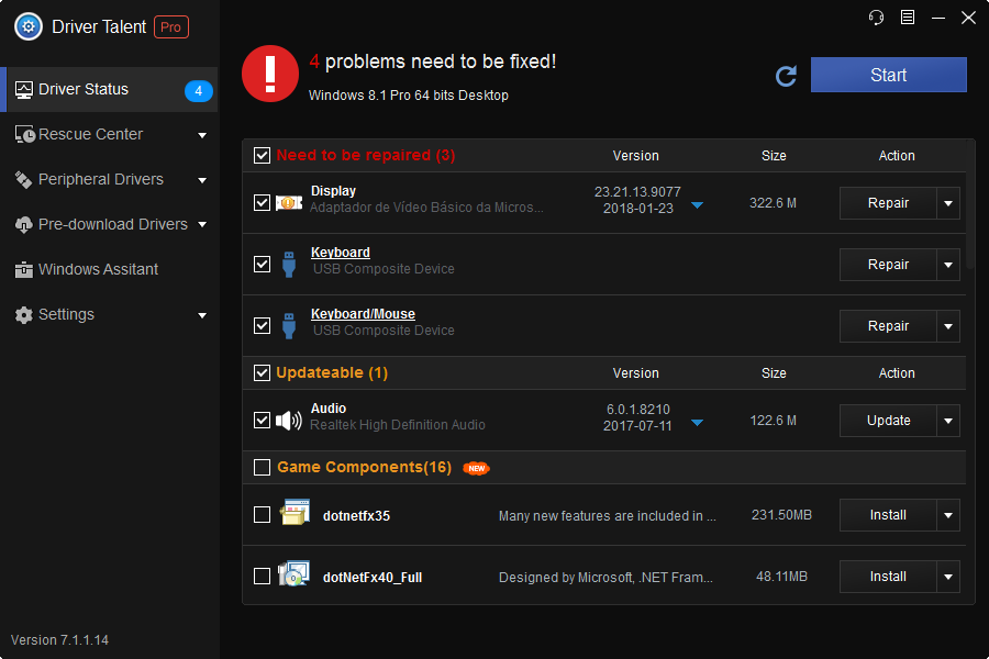 Driver Talent Pro 7.1.1.14 - Tự động nhận Driver cho máy tính - Tiện ...