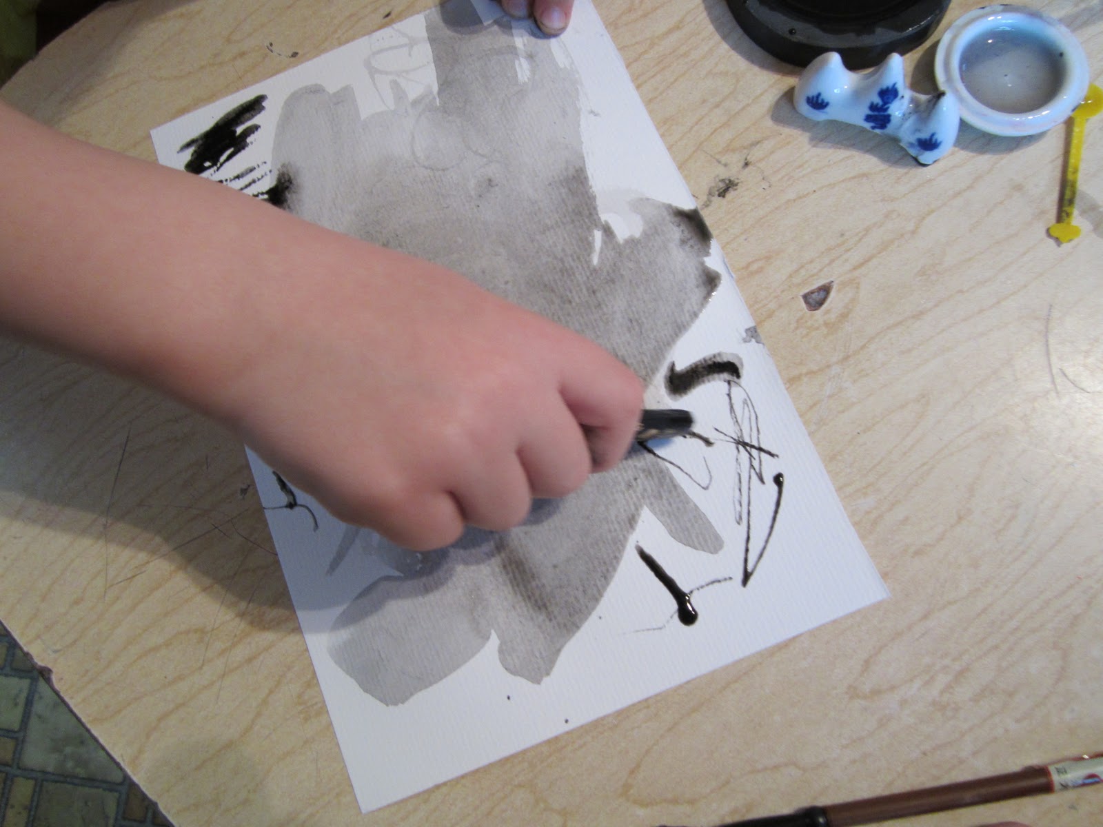art and soul preschool: Learning the Art of Sumi-e' (ink painting)