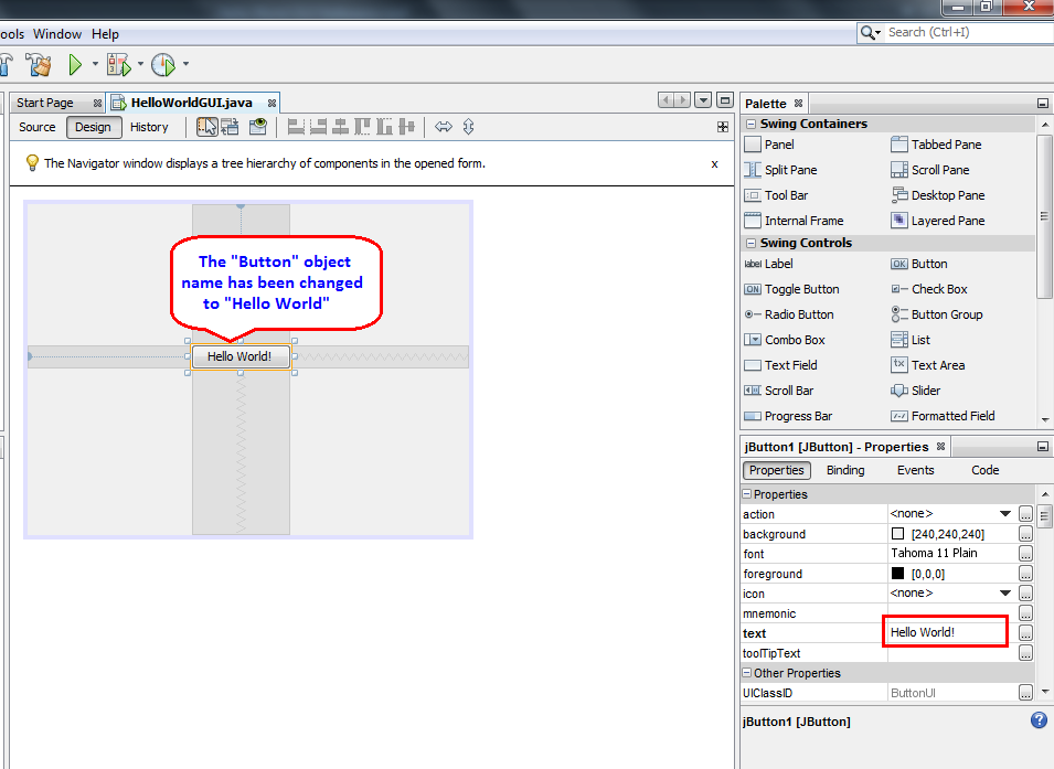 Java Programming - Hello World Application Using NetBeans IDE ...