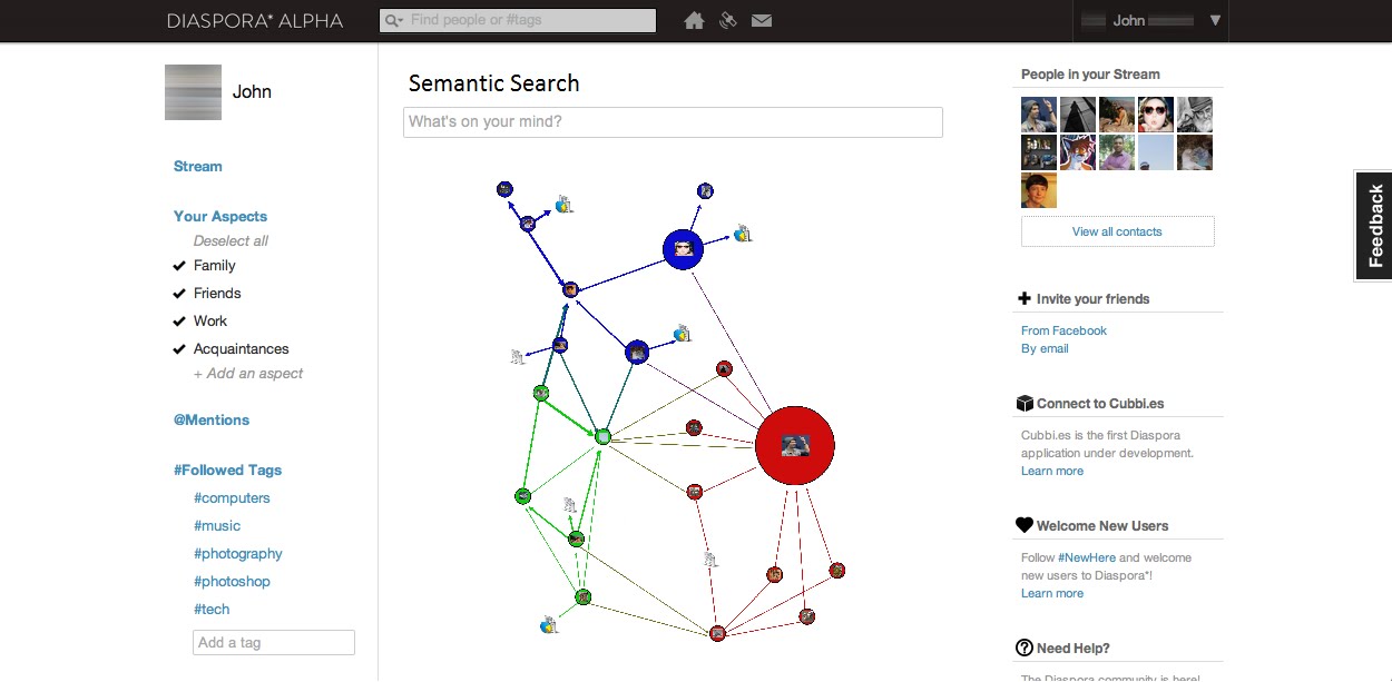 A Distributed Economy: Network Visualization within Diaspora