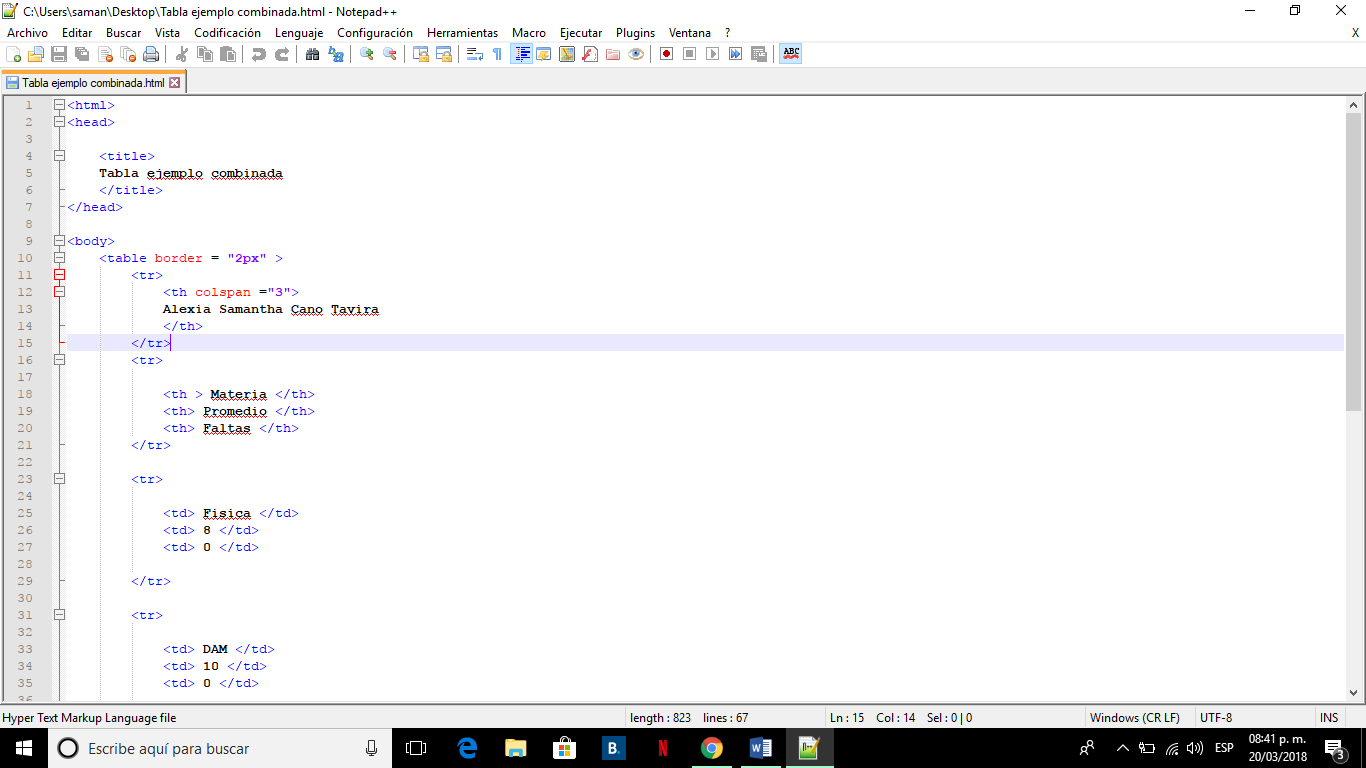 Tabla Con Rowspan