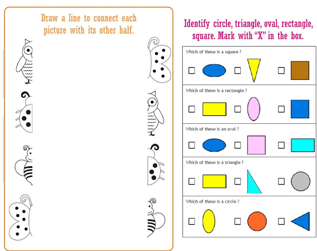 worksheets: Draw A Line To Connect The Picture