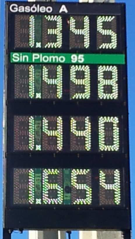 INGENIERIA DE VISUALIZACION: PIZARRA PRECIARIO PARA COMBUSTIBLE CON EL ...