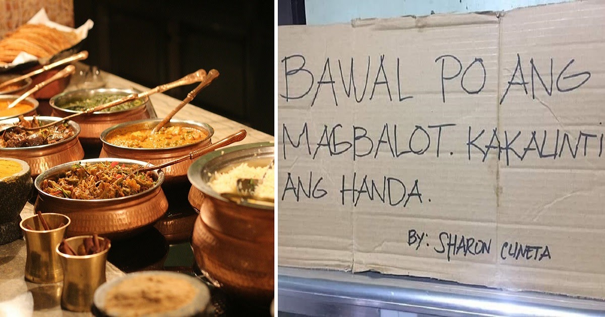 VIRAL: 'Bawal magbalot' sign at birthday party draws laughs - The ...