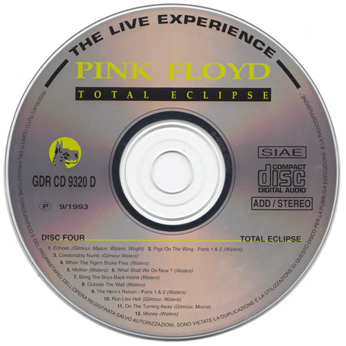 BOX SET COLLECTIONS: Pink Floyd : Total Eclipse Box Set ( 4CDs )