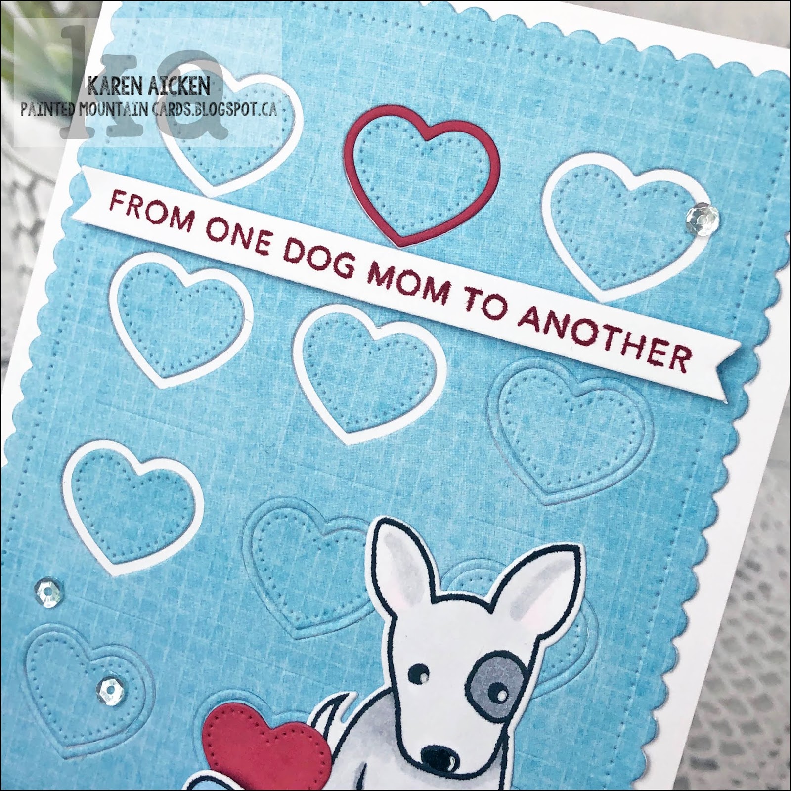 Painted Mountain Cards: Dog Themed 'Happy Mail' Card