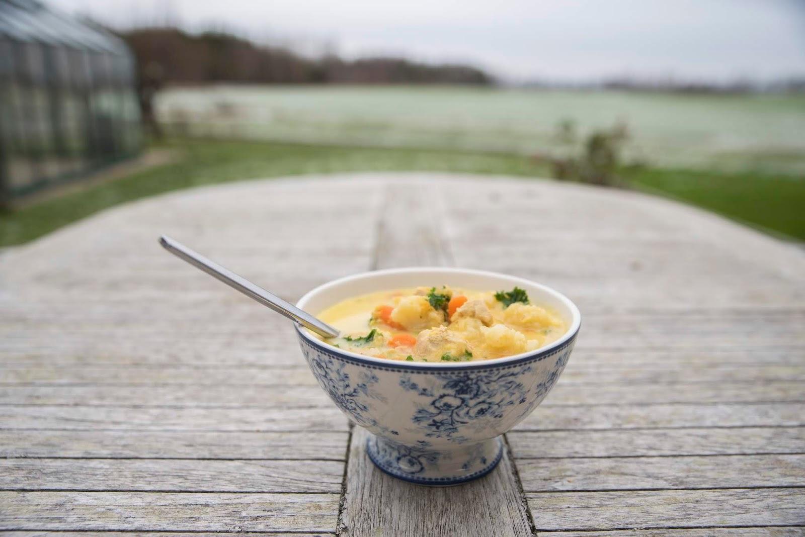 Växthusliv: Soppa med lite grönt från landet