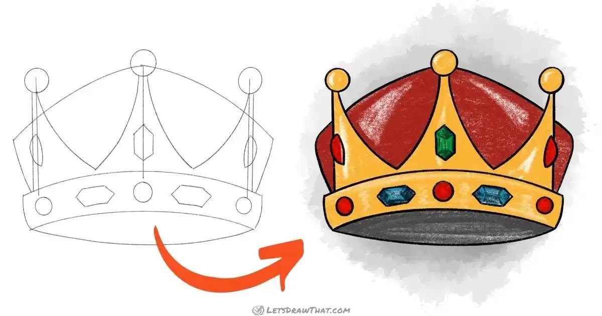 Cách vẽ vương miện - một chiếc vương miện đơn giản, đẹp mắt dành cho ...