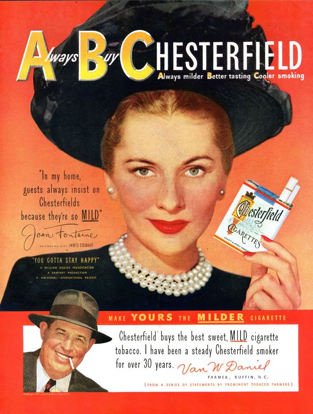 40 Vintage Tobacco Advertisements Featuring Female Movie Stars From the ...