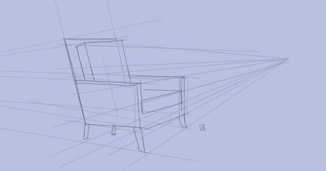 How to draw a chair in perspective?