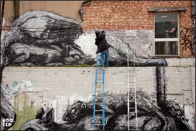 Belgian artist ROA London Street Art | Hookedblog - Street Art from ...