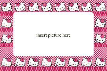 Hello Kitty Pink Floral PNG Frame - Printable PNG Frames | Cartoon ...
