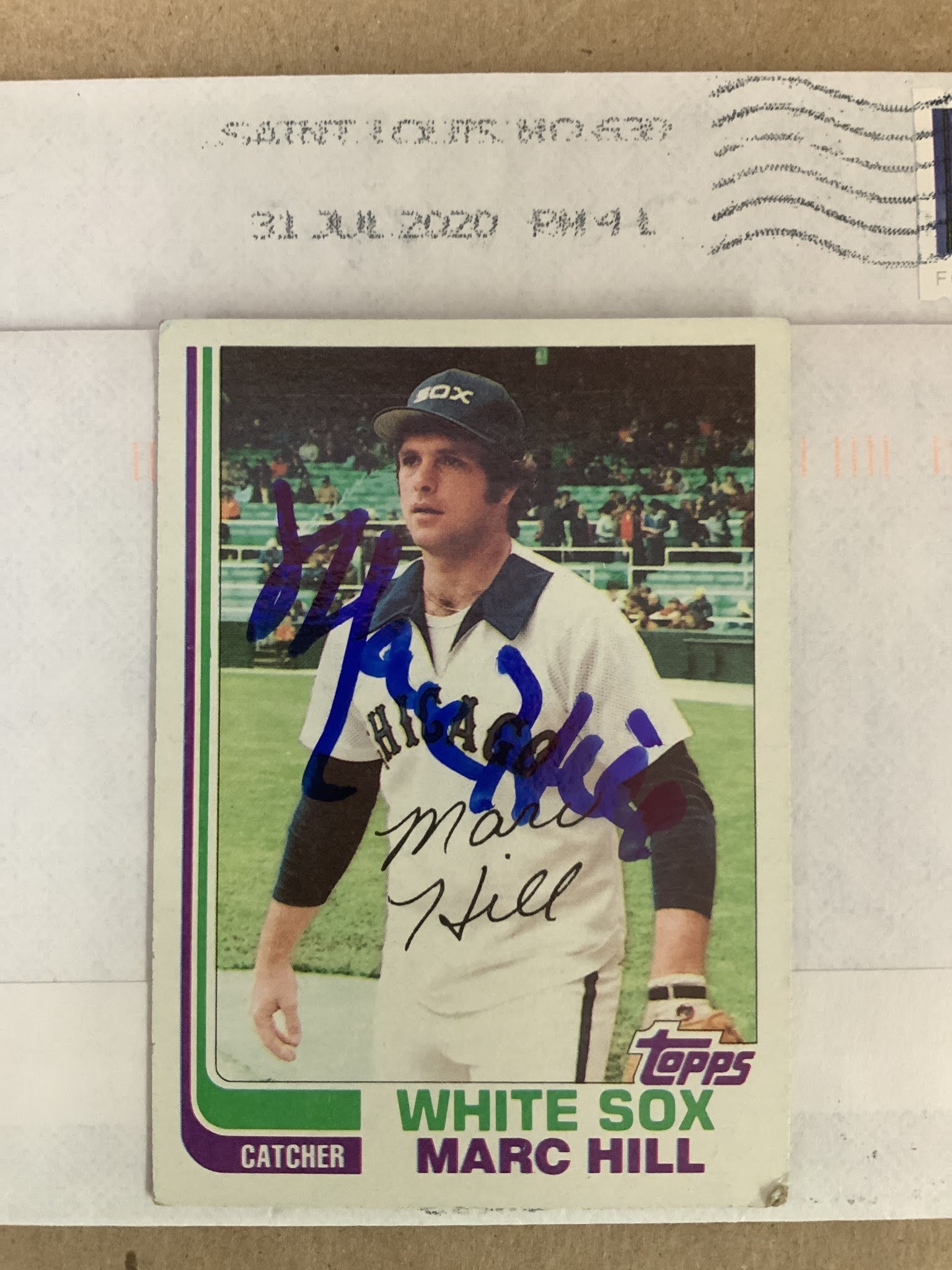 Cardboard Signatures: 08-03-2020 TTM Success--Marc Hill--MLB