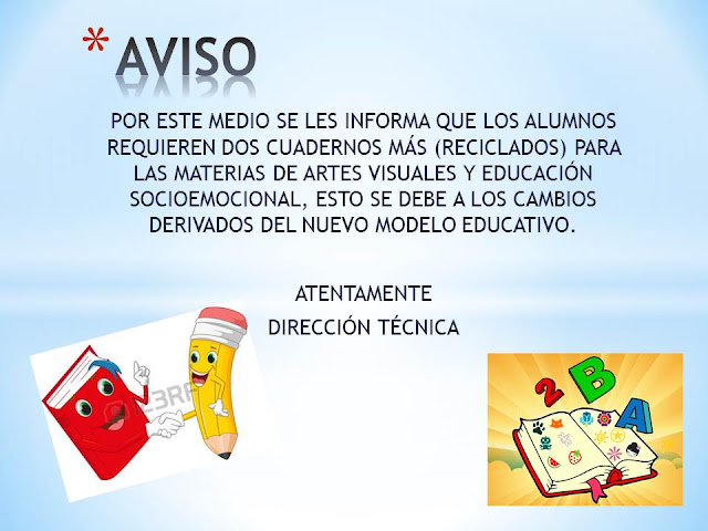 Instituto Juárez 1° Primaria: AVISO