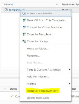 VMware | vSphere 7 | Templates | Migrating template to another host