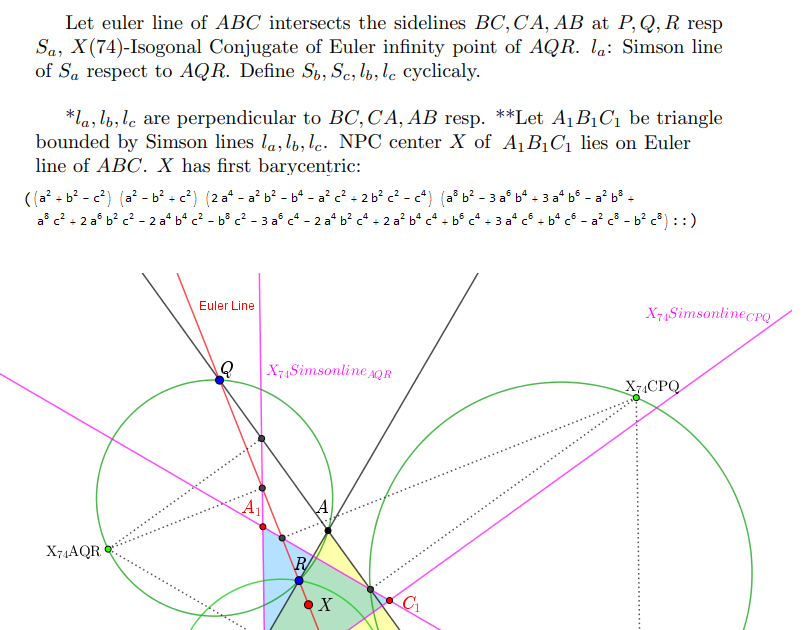 Geometri Günlüğü: 1602. Perpendicular Simson Lines and NPC center on Euler