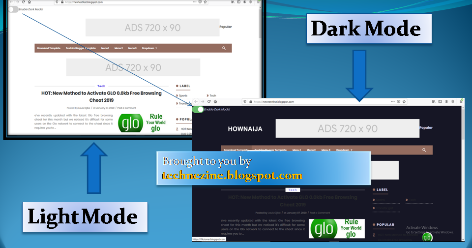How to add dark mode or night mode in blogger - TechneZine