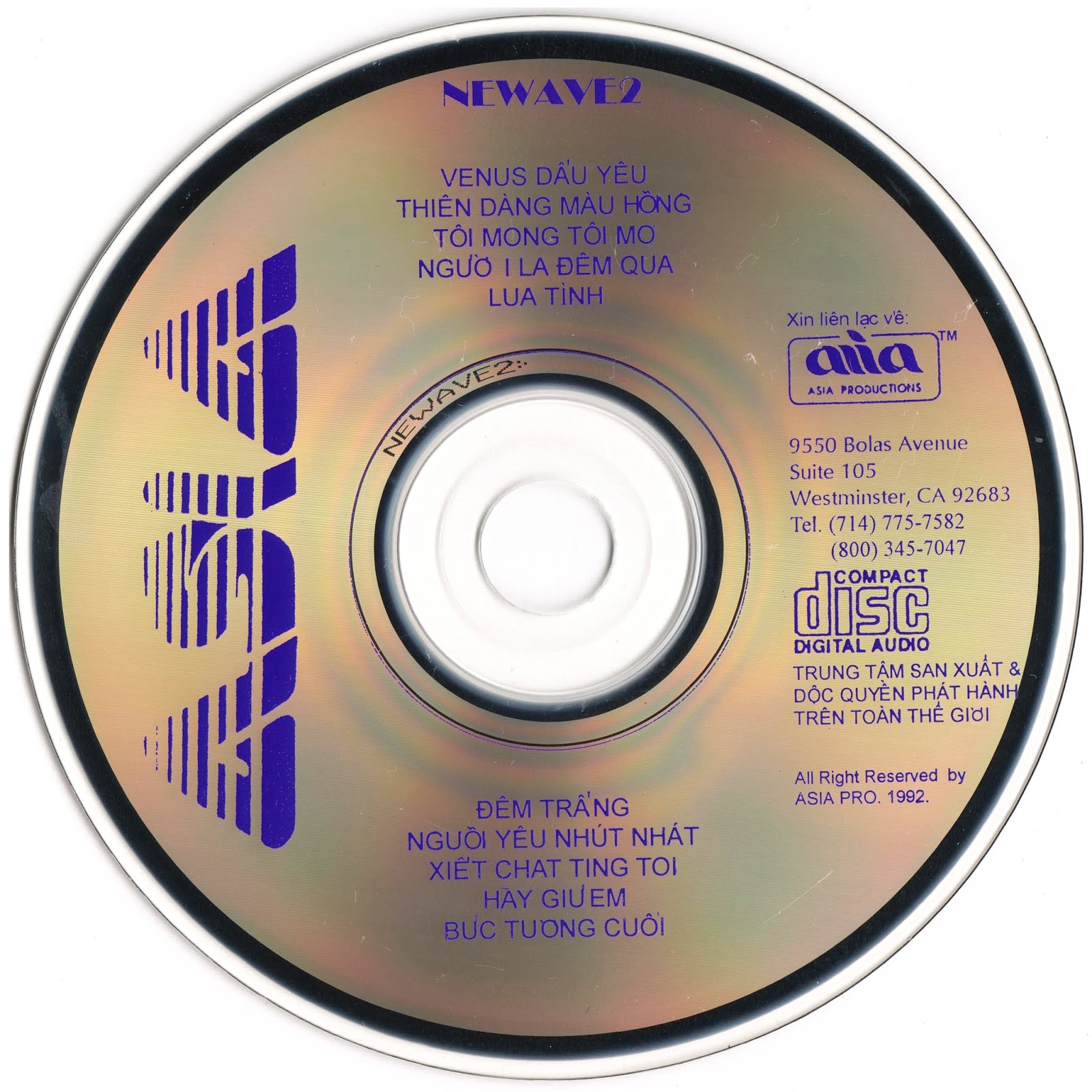 Asia CD 40 - New Wave 2 ~ Cover Nhạc Việt