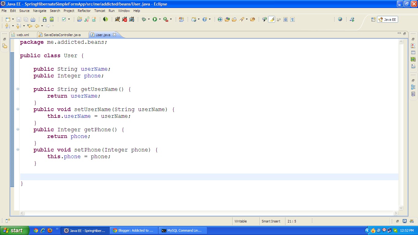 Working with Simple Form Controller using Spring & Hibernate | Addicted ...