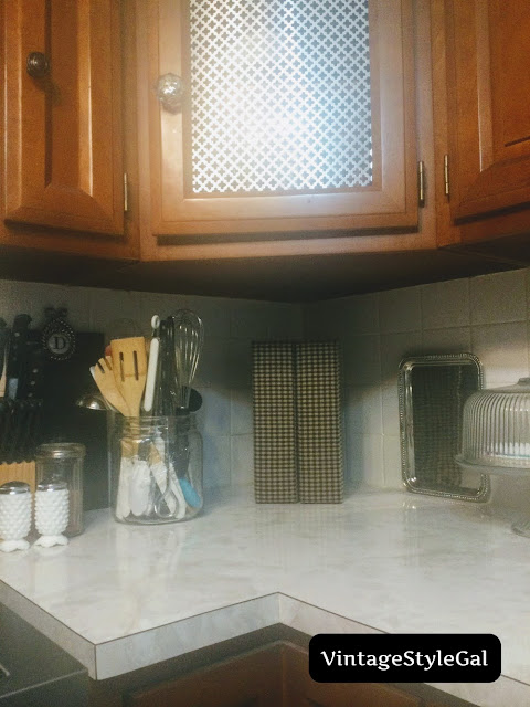 How to update backsplash in kitchen | Vintage Style Gal