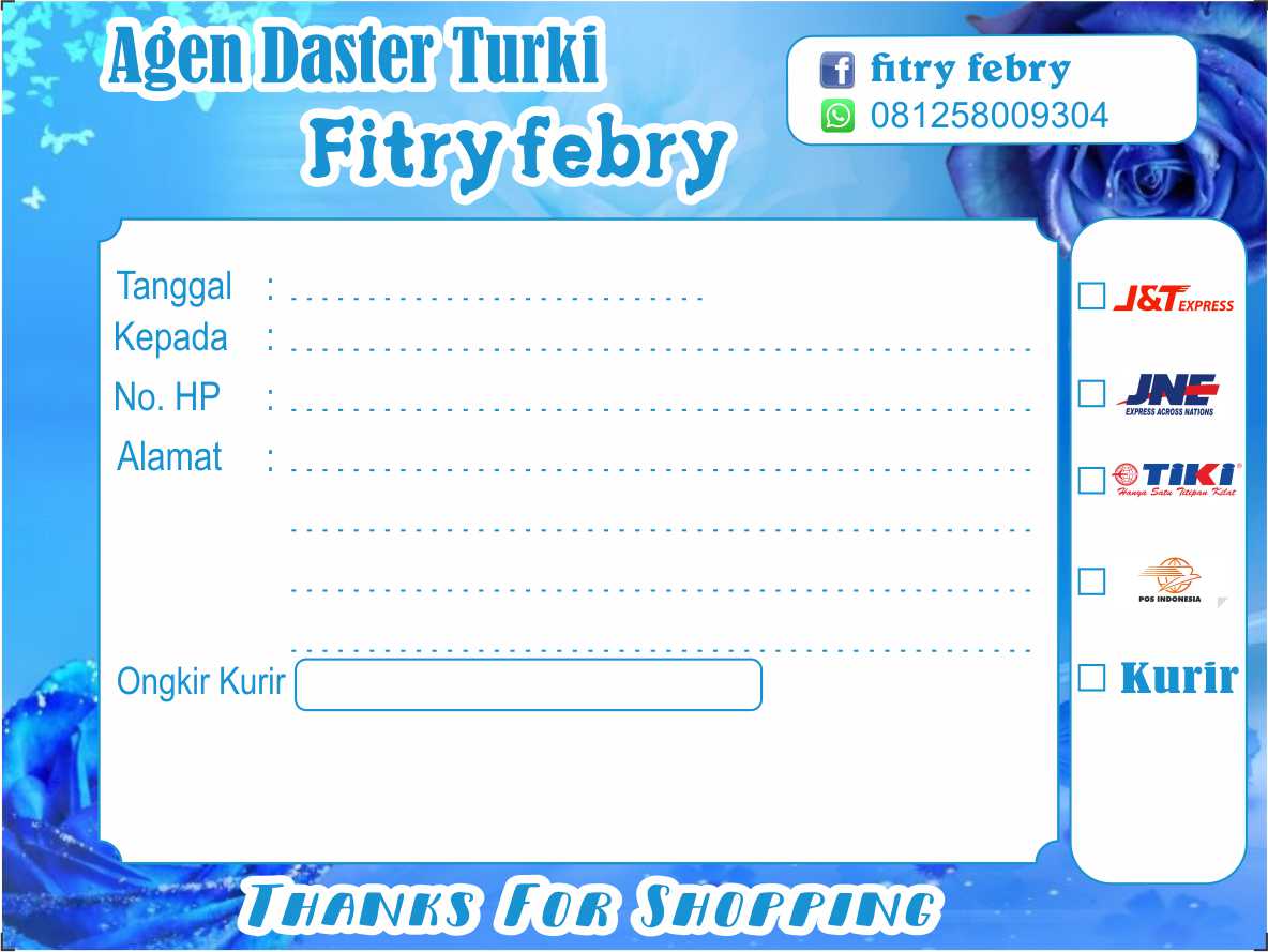 WAHYU SAUNG PRINT: CONTOH DESIGN LABEL PENGIRIMAN