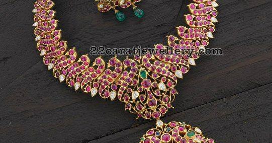 Burmese Rubies Peacock Necklace - Jewellery Designs