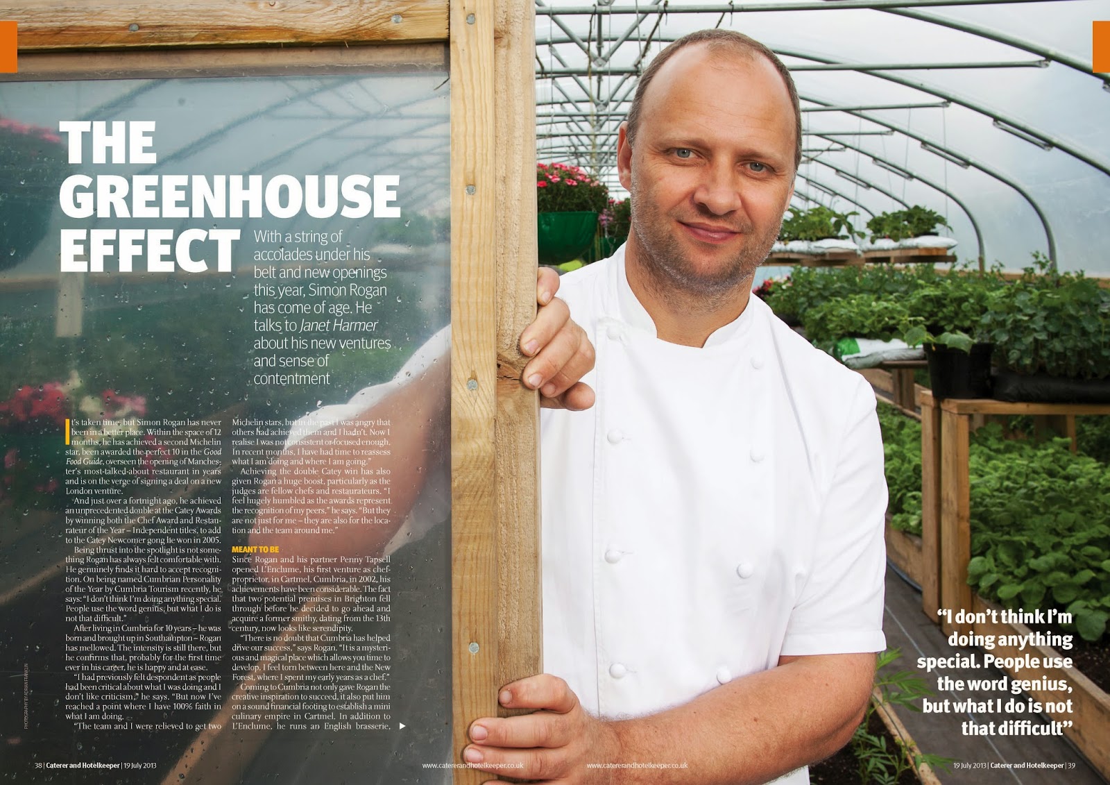 Hospitality Media: Simon Rogan - L'Enclume, Cartmel Cumbria
