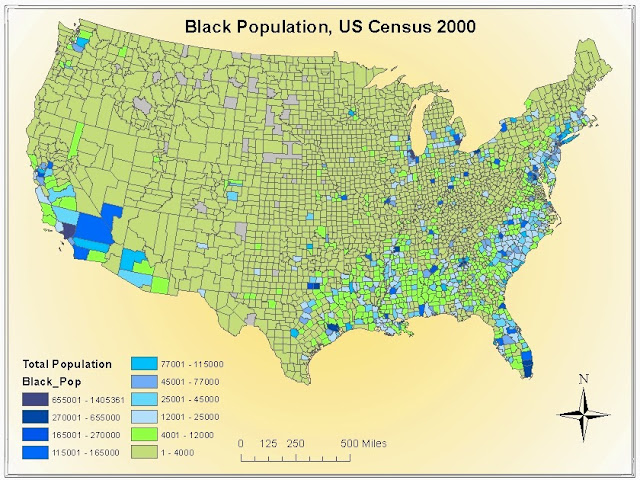 Maps: African American Population with US Census Data