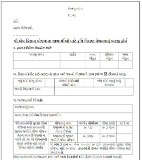 KCC FORM GUJARATI KISAN CREDIT CARD FORM