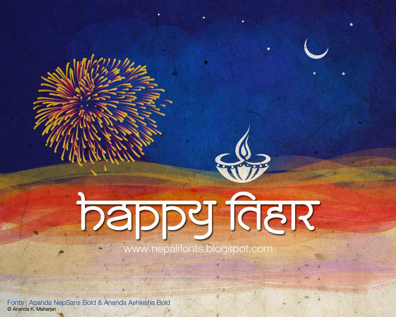 New Nepali Fonts: Happy Tihar 2012 and Nepal Sambat Nhoodaya Bhintuna 1133