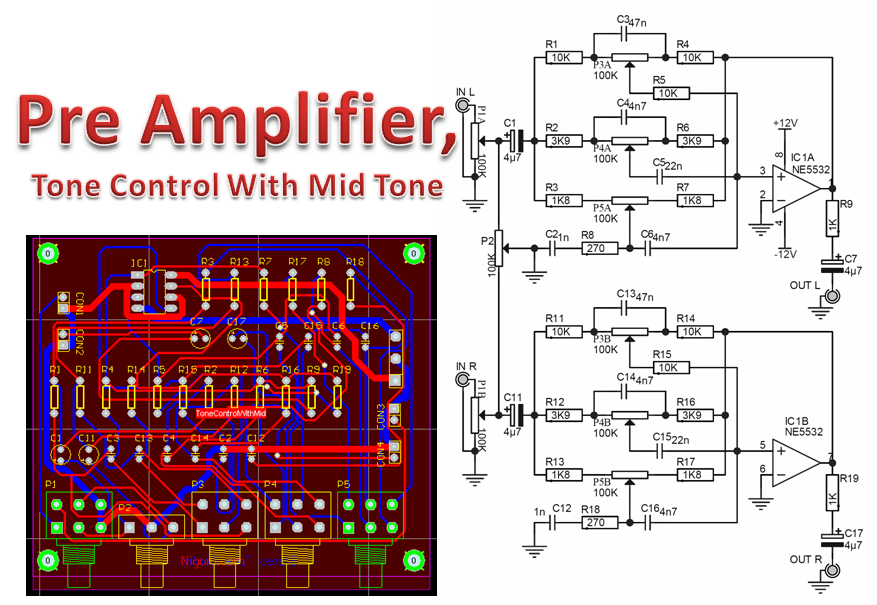 Rangkaian Stereo Tone Control Dilengkapi Dengan Pengaturan Mid Tone ...