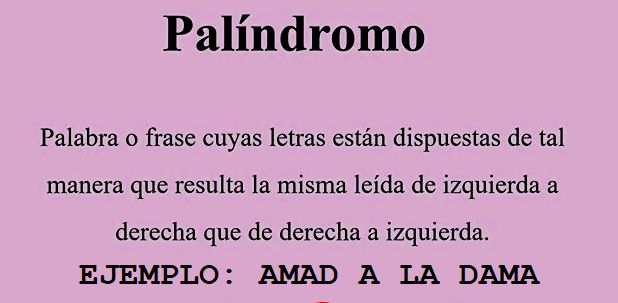 BLOGOCIOLOGICO: ¿QUÉ ES UN PALÍNDROMO?