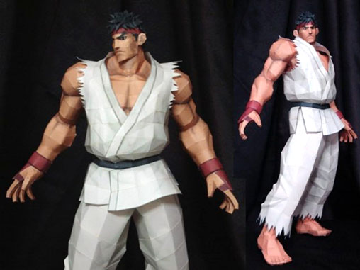 Street Fighter: Ryu Paper Model | Paperized Crafts