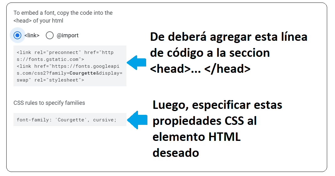 Formatos de fuente con HTML y CSS
