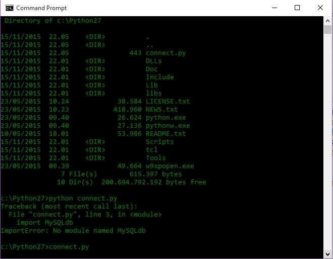 Koneksi Database MySQL dengan Python 2.7 - HTML Koneksi Database MySQL dengan Python 2.7 - HTML