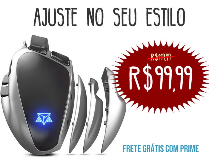Mouse Gamer Adamantiun Weapon X | Mouse ajustável incrível