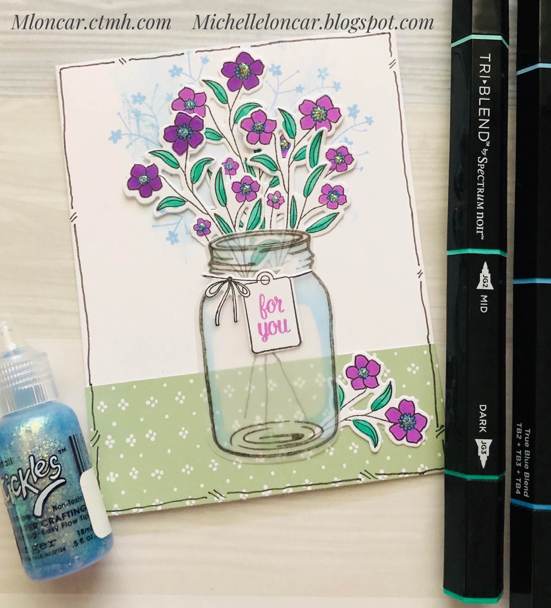 Show and Tell with Michelle: Hooray! Color Dare #400 ~ Purples, Greens ...