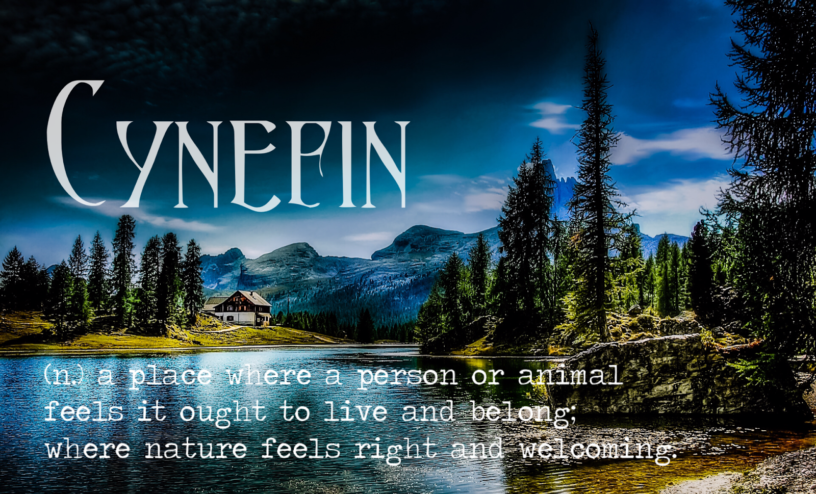 The word is Cynefin - Peter Noah Thomas