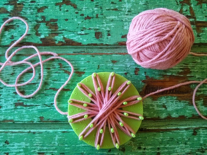 It is super easy to weave the flowers.