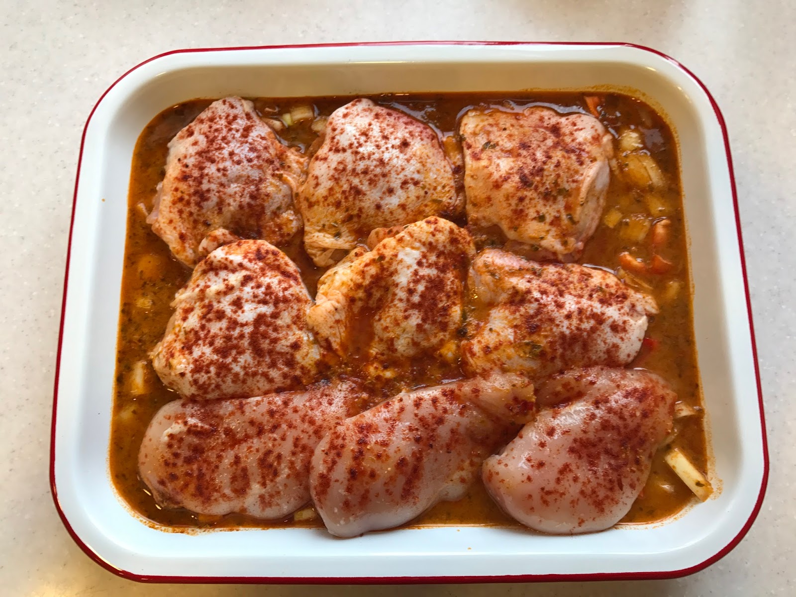 Fresh off the Boat in HK: red pesto chicken and rice