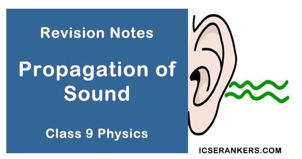 Revision Notes for Propagation of Sound Class 9 Physics ICSE