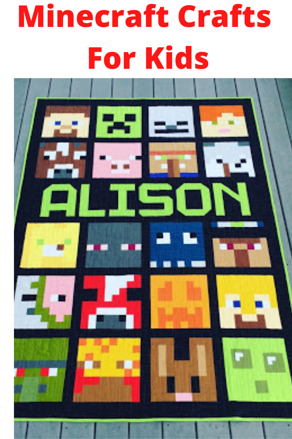 Minecraft crafts for kids